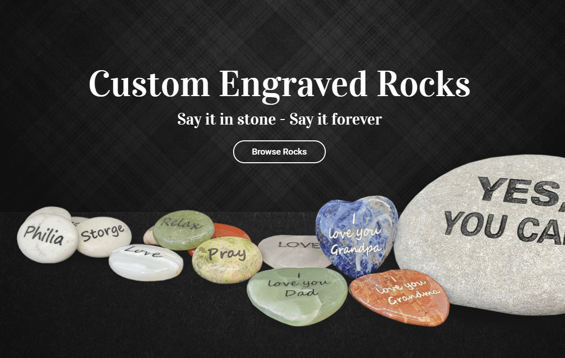 Engraved Stones - Custom Engraved Rocks | GOC Rocks